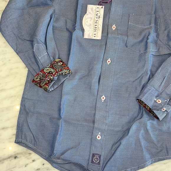 ciao Marco | Shirts & Tops | New Ciao Marco Boys Button Down Blue Dress ...
